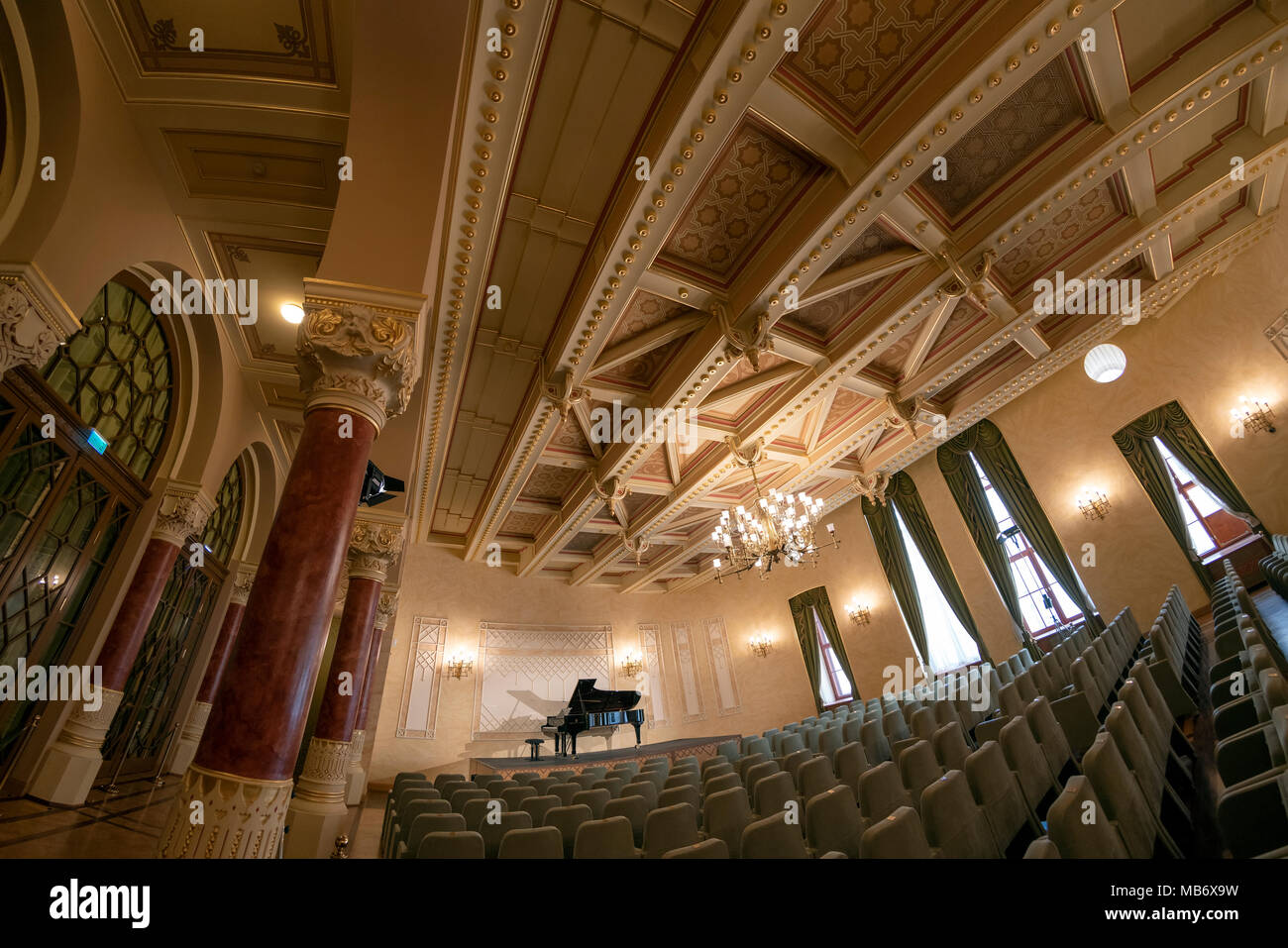 interior of the Vigado Concert Hall, Budapest's second largest concert ...