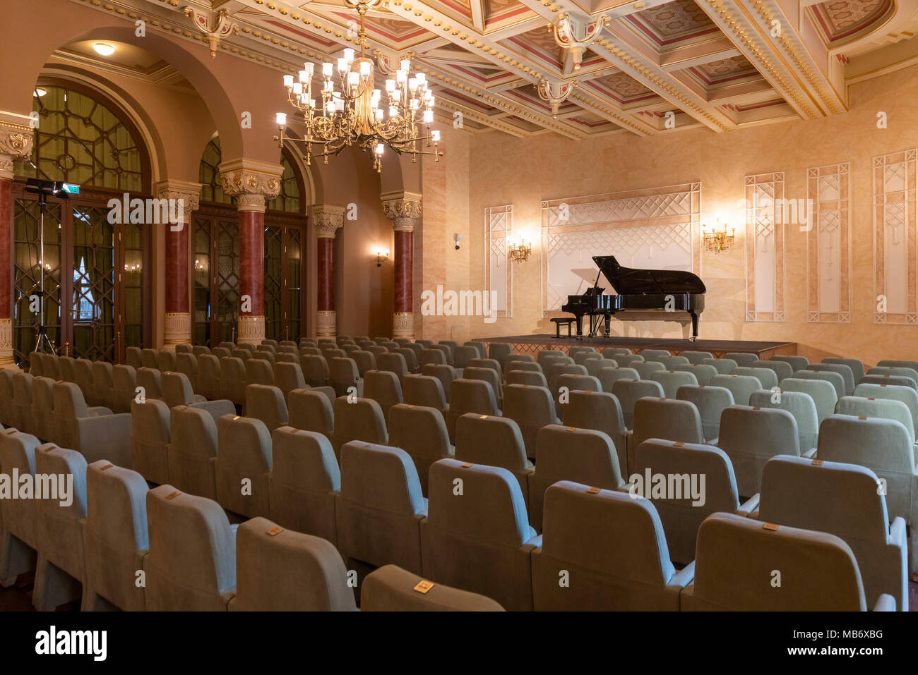 interior of the Vigado Concert Hall, Budapest's second largest concert ...