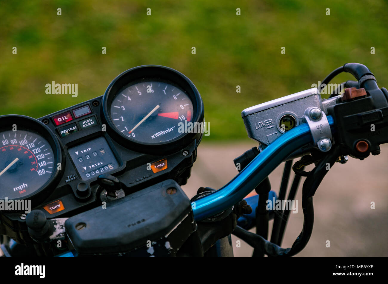 Motorcycle handlebars hi-res stock photography and images - Alamy