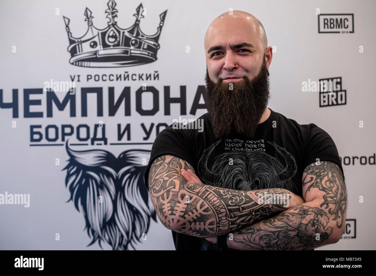 Moscow, Russia. 7th April, 2018. The 6th Annual Russian Beard ...
