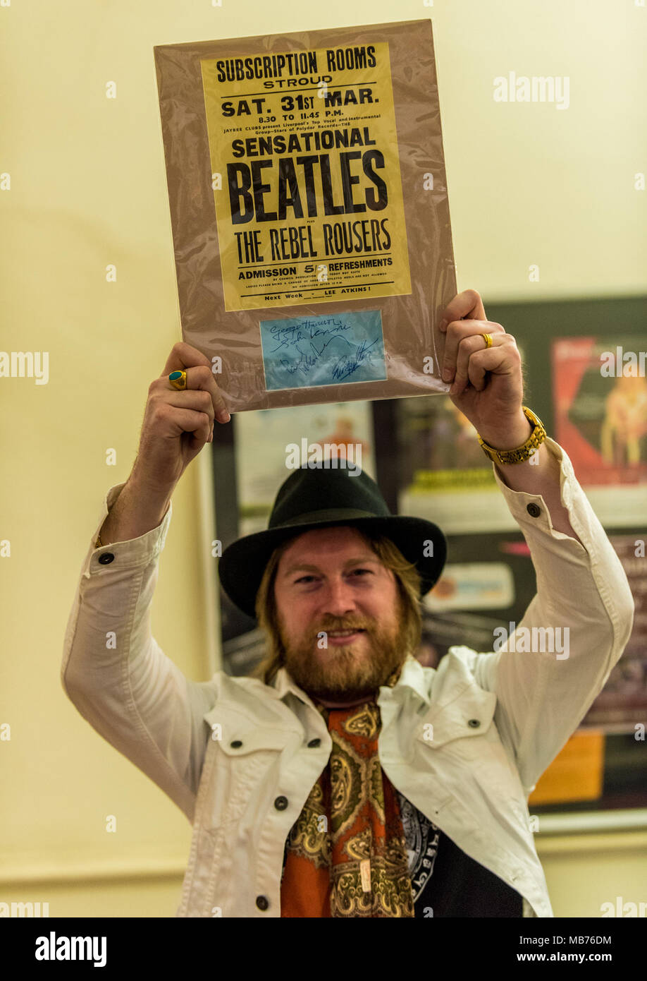 Stroud UK..Andy Bennett, Ocean Colour Scene, holds a copy of the ...