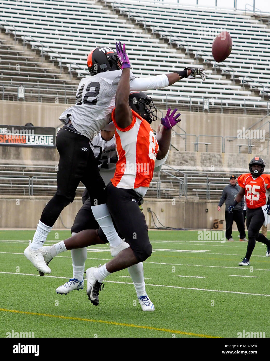 April 7, 2018. Nate Harris #42 of the West on the NFL Spring League in ...