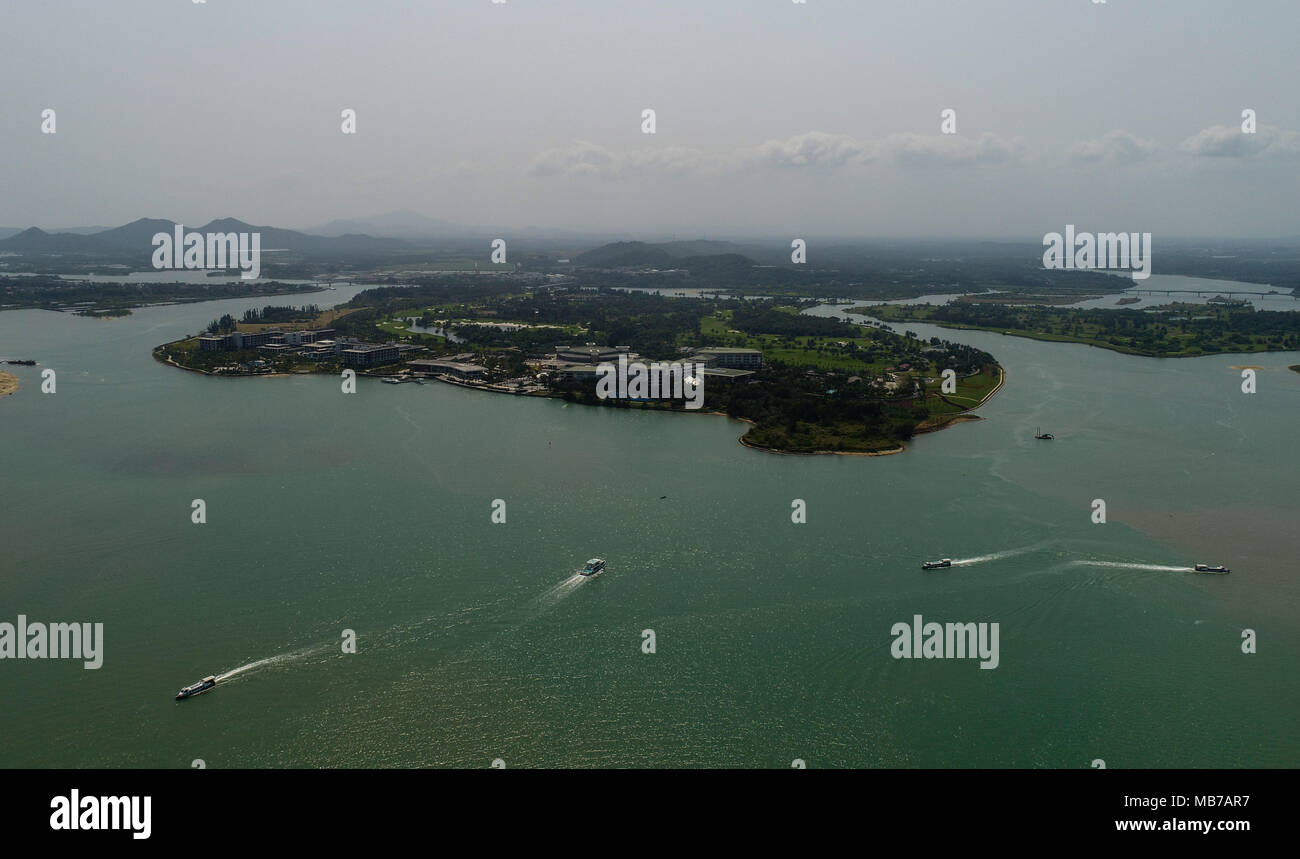 Boao. 23rd Mar, 2018. Aerial photo taken on March 23, 2018 shows the ...