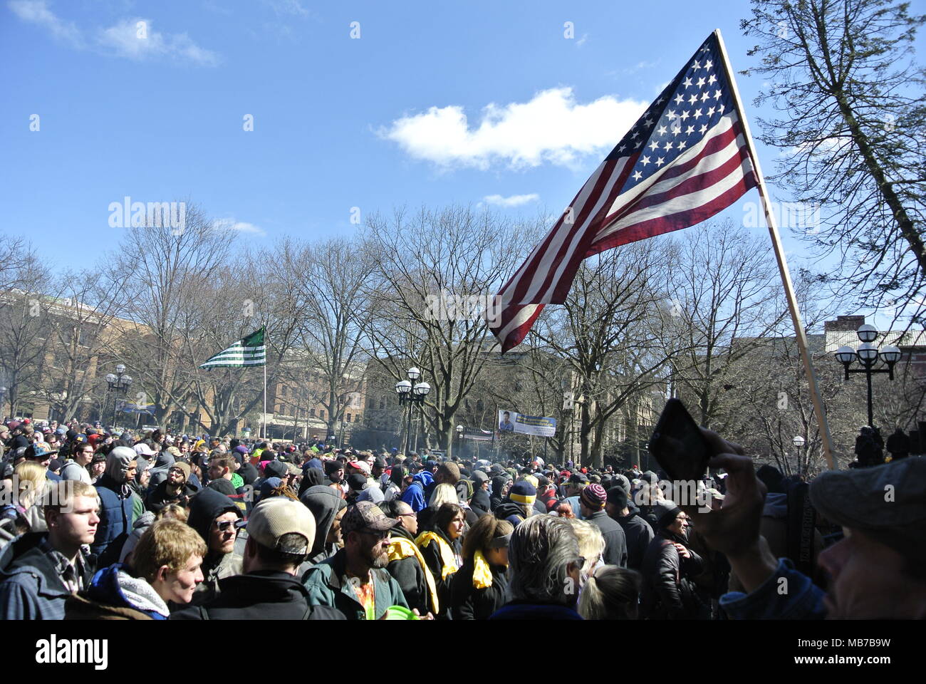 Ann Arbor, Michigan, USA. 7 April 2018. Crowds and Marijuana Freedom ...
