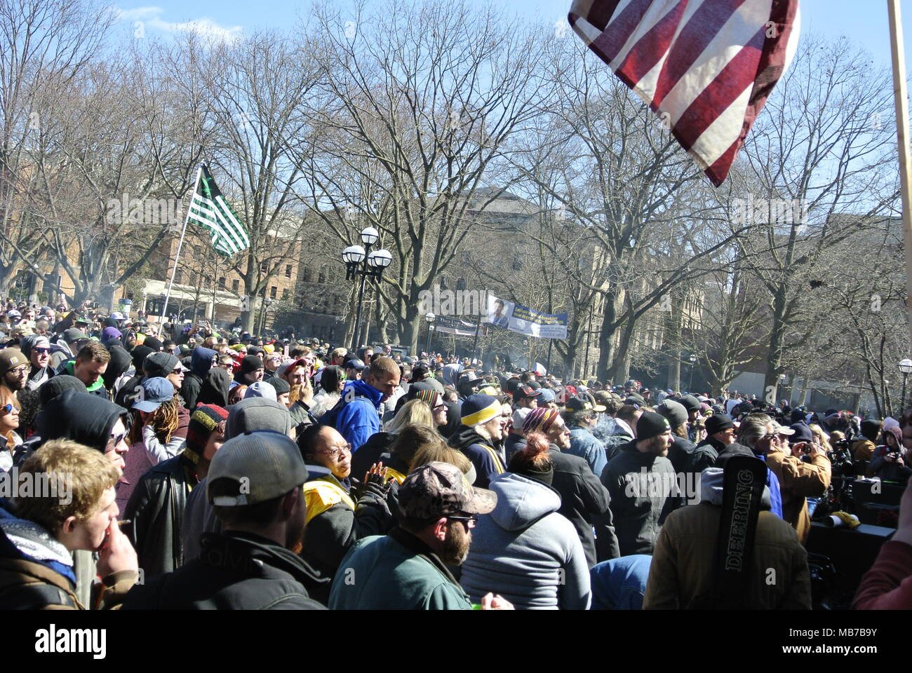 Ann Arbor, Michigan, USA. 7 April 2018. Crowds and Marijuana Freedom ...