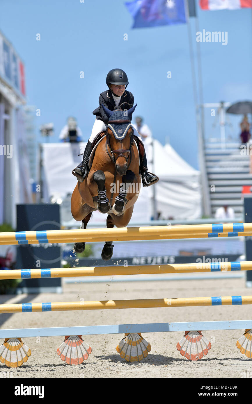 MIAMI BEACH, FL - APRIL 06: World Class Riders from around the globe ...