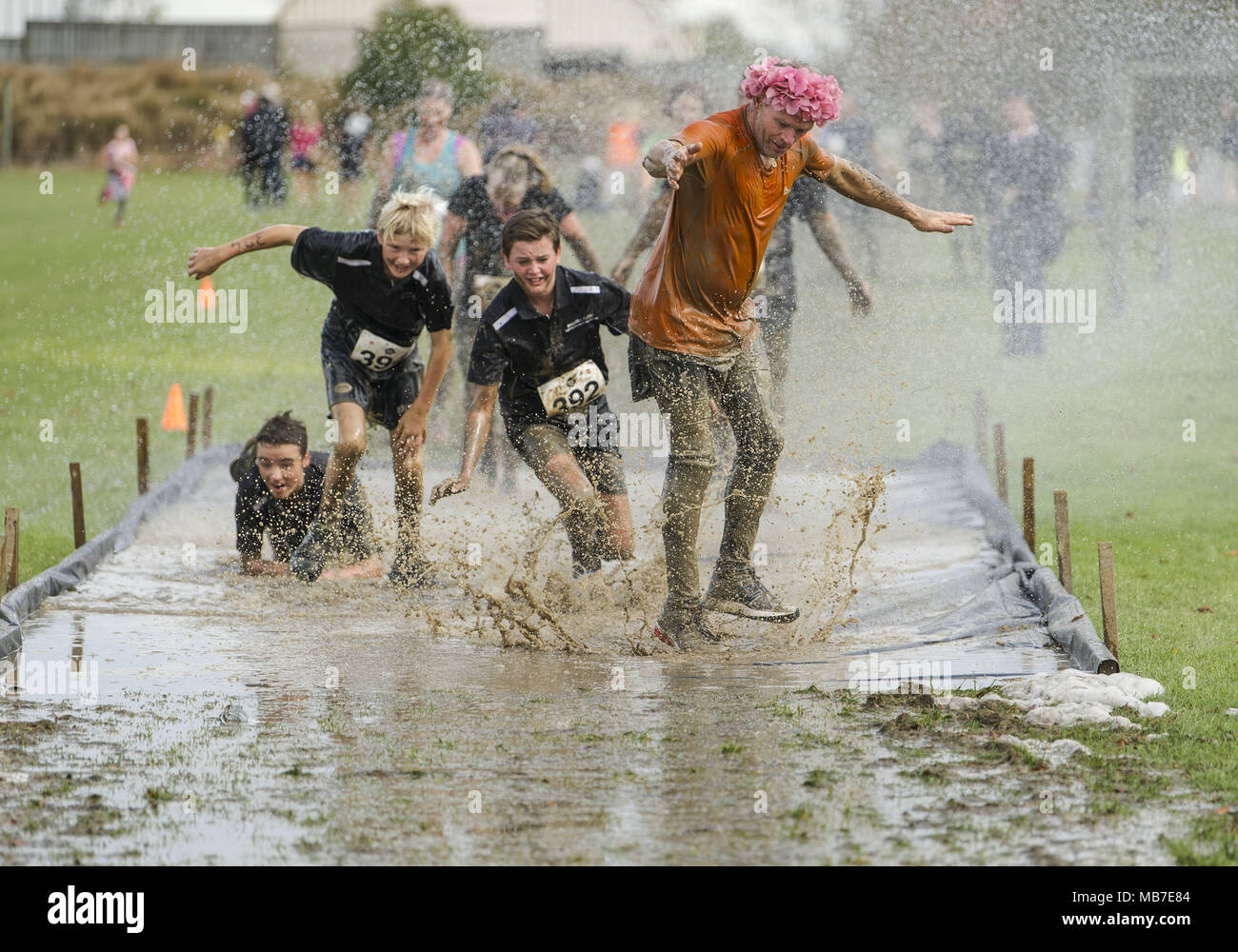 Christchurch, Canterbury, New Zealand. 8th Apr, 2018. Kiwis of all ages ...