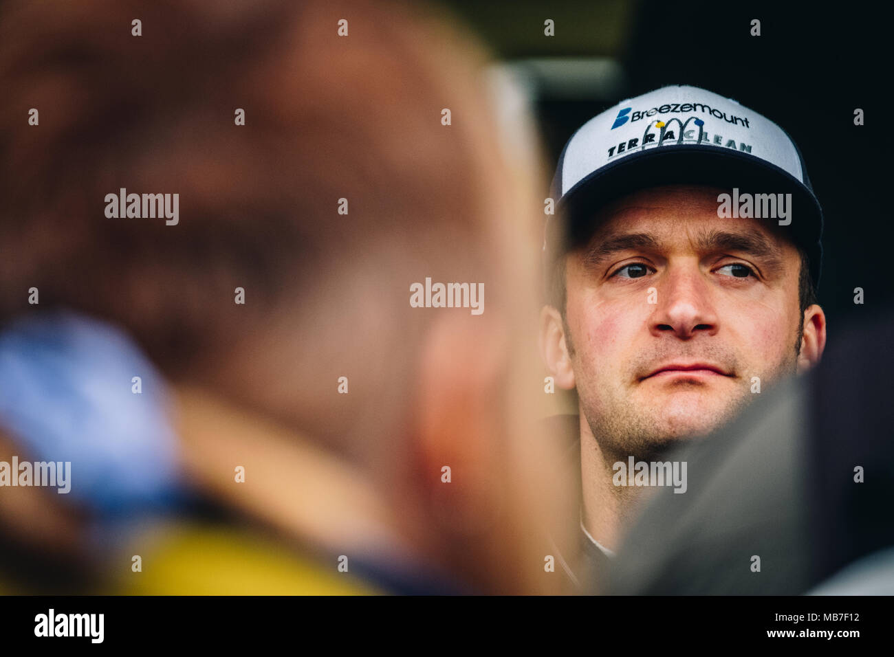 Longfield, Kent, UK. 8th April, 2018. BTCC racing driver Colin ...