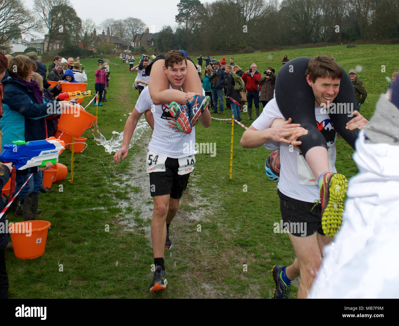 Wife carrying competition hi-res stock photography and images - Alamy