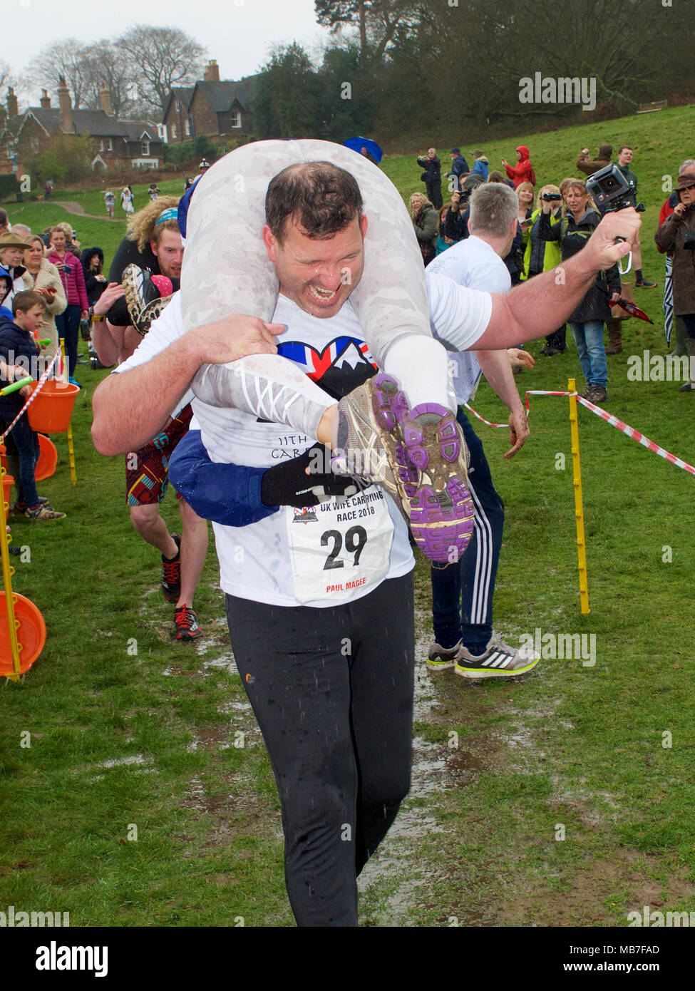 Wife carrying competition hi-res stock photography and images - Alamy