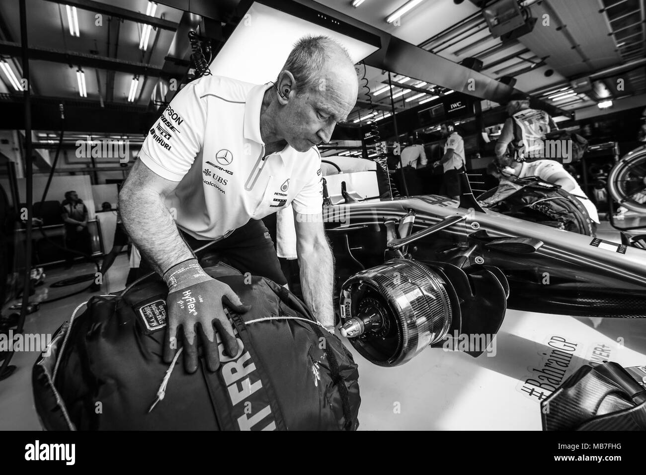 during 2018 Formula 1 FIA world championship, Bahrain Grand Prix, at ...
