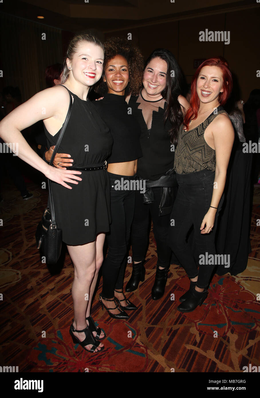 Las Vegas, NV, USA. 7th Apr, 2018. Bryn Apprill, Erica Luttrell, Jessie ...