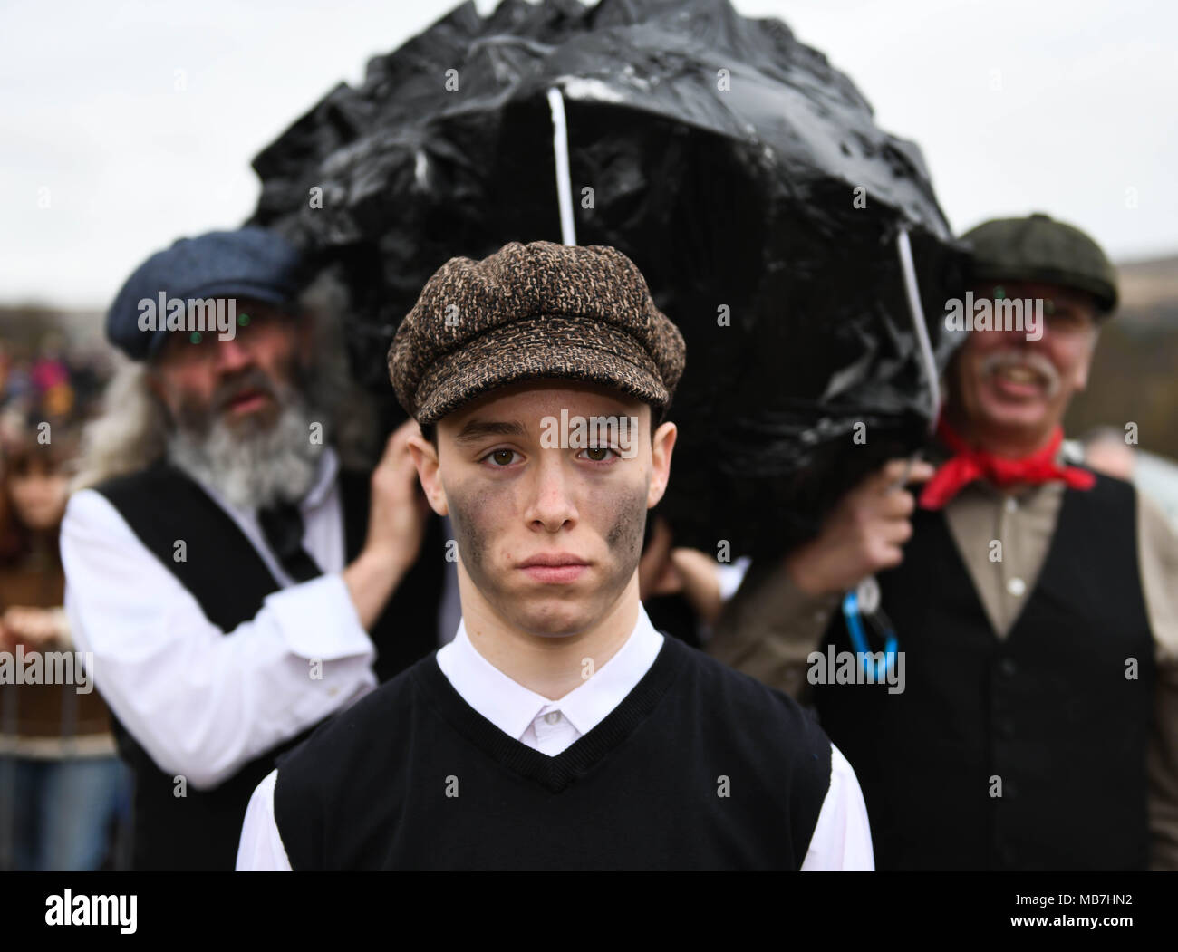 Blaenavon, Wales, UK, Sunday, April 8th 2018 The Man Engine making it's ...