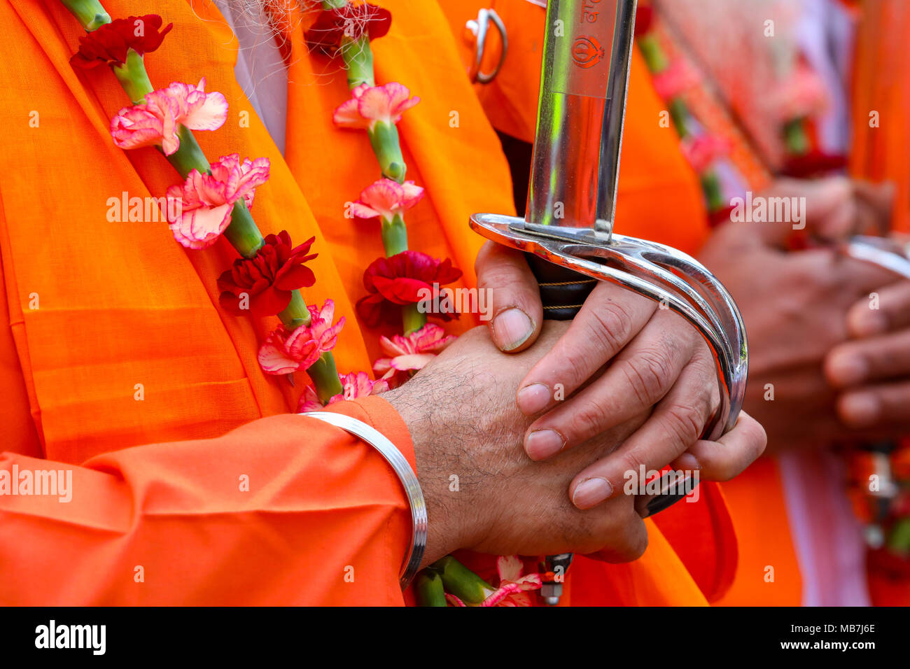 Glasgow, UK. 8th April, 2018. Thousands of Sikhs from across Scotland ...