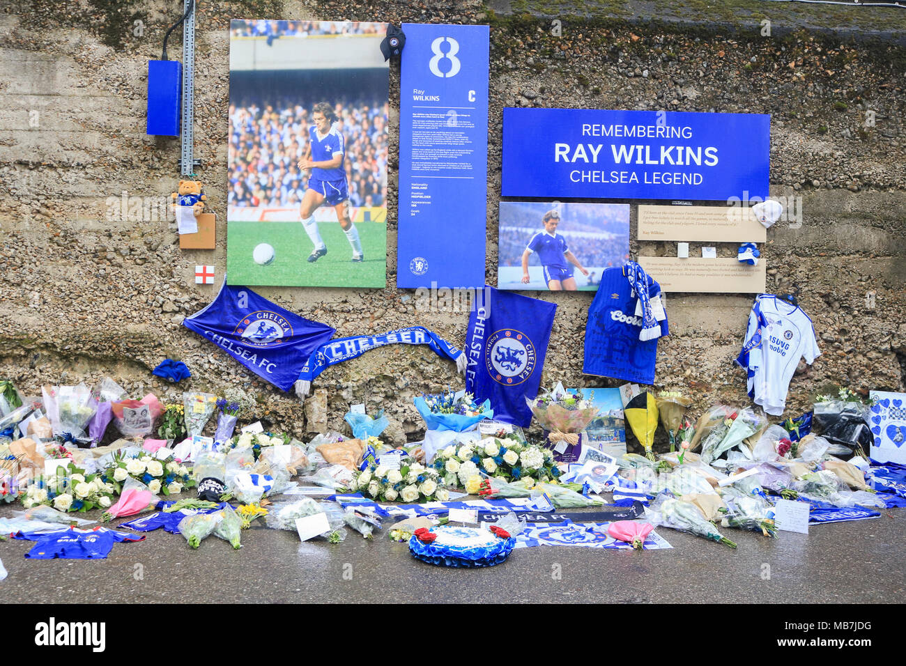 London UK. 8th April 2018. Stamford Bridge. Fans arrive at Stamford ...