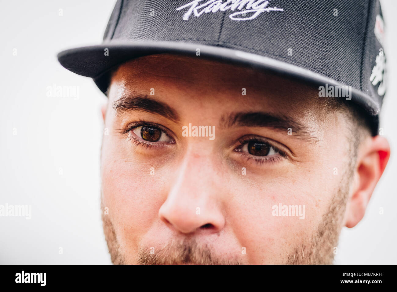 Longfield, Kent, UK. 8th April, 2018. BTCC racing driver Jack Goff and ...