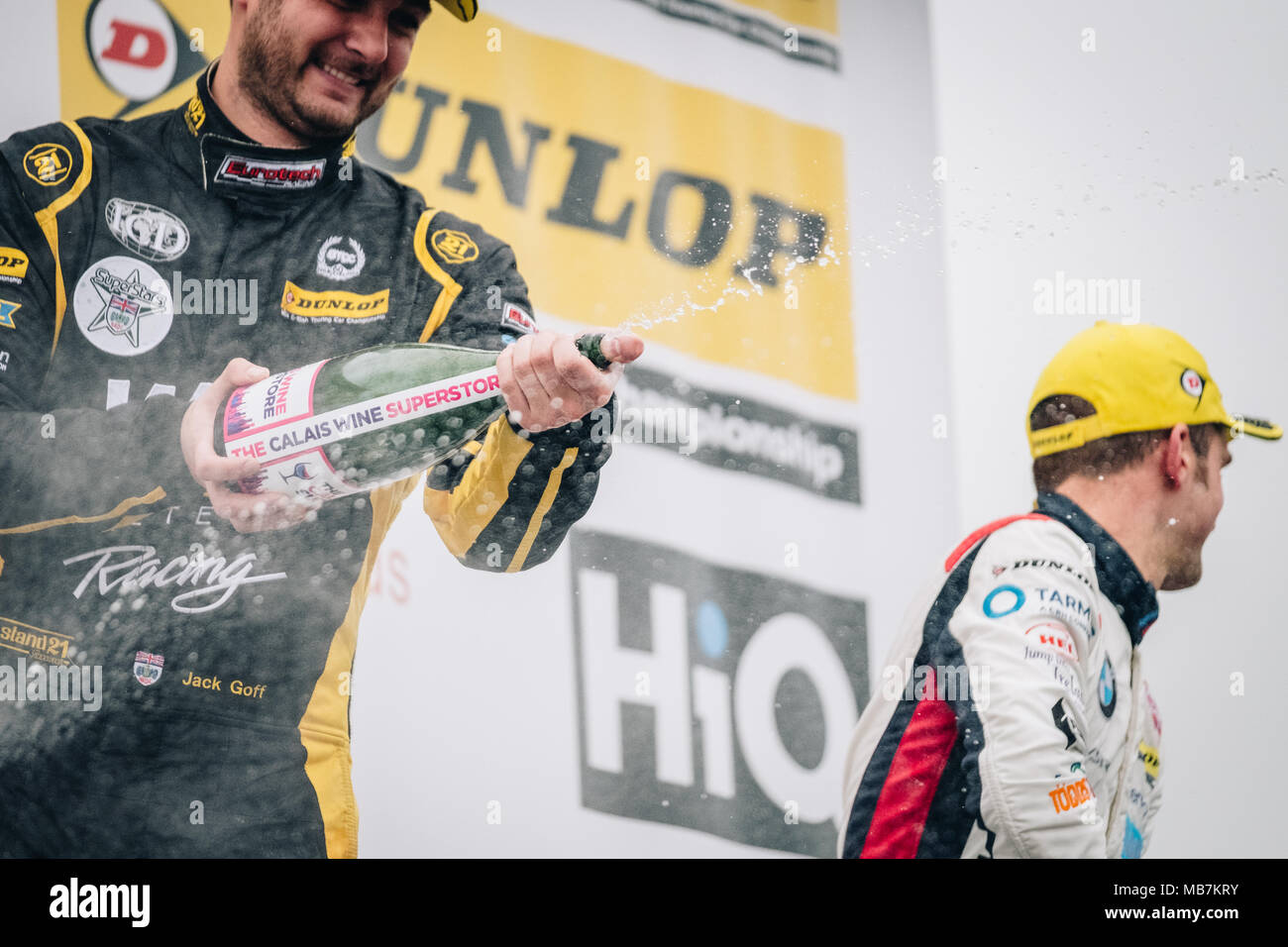 Longfield, Kent, UK. 8th April, 2018. BTCC racing driver Jack Goff and WIX Racing with Eurotech ...