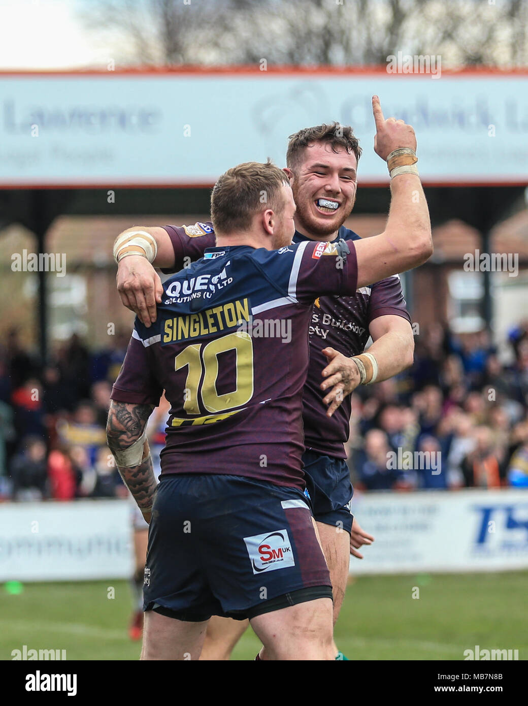 8th April 2018, Beaumont Legal Stadium, Wakefield, England; Betfred ...