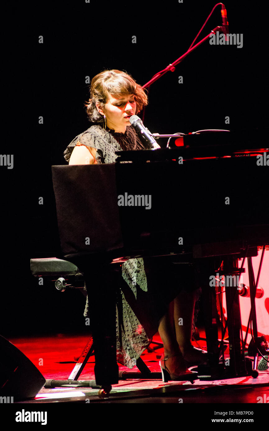 Milan Italy. 08th April 2018. The American singer-songwriter NORAH ...