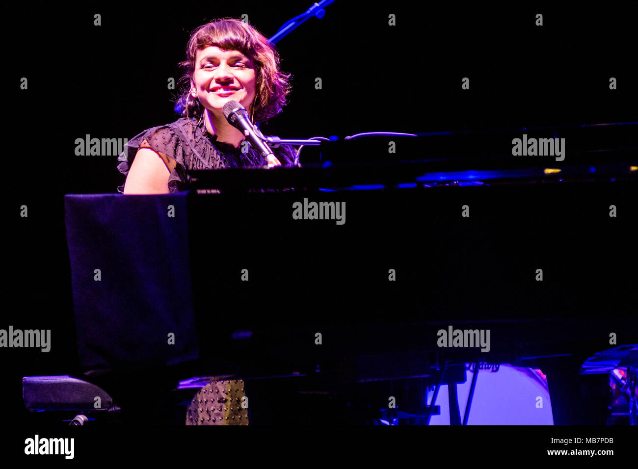 Milan Italy. 08th April 2018. The American singer-songwriter NORAH ...