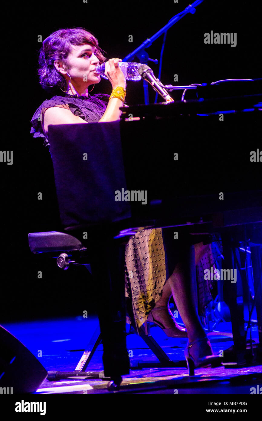 Milan Italy. 08th April 2018. The American singer-songwriter NORAH ...