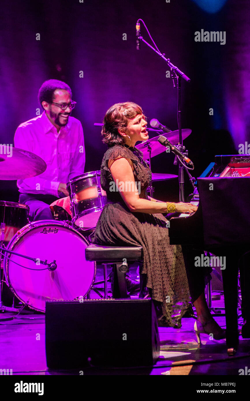 Milan Italy. 08th April 2018. The American singer-songwriter NORAH ...