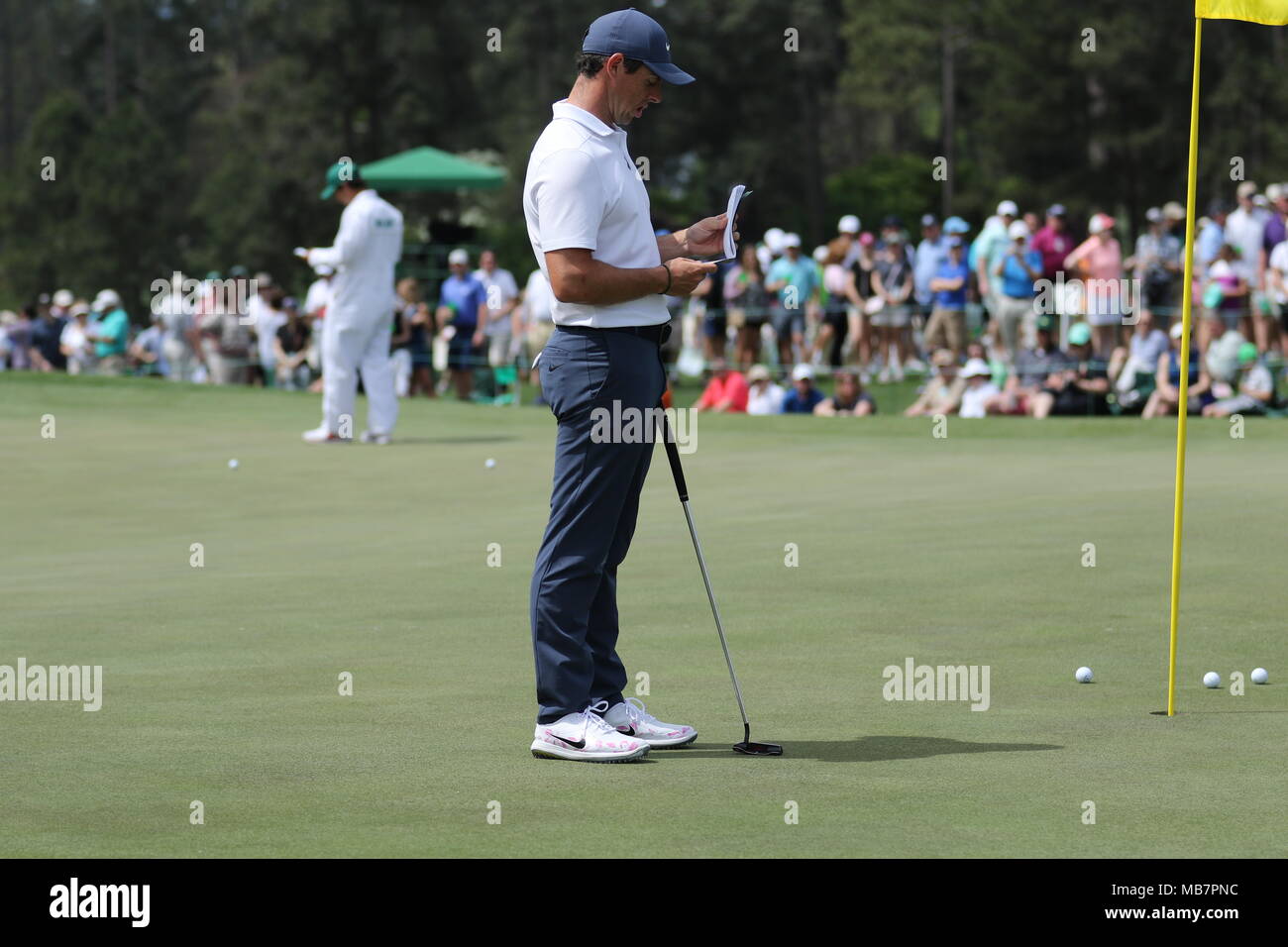 Masters 2018 Practice Rounds Stock Photo - Alamy