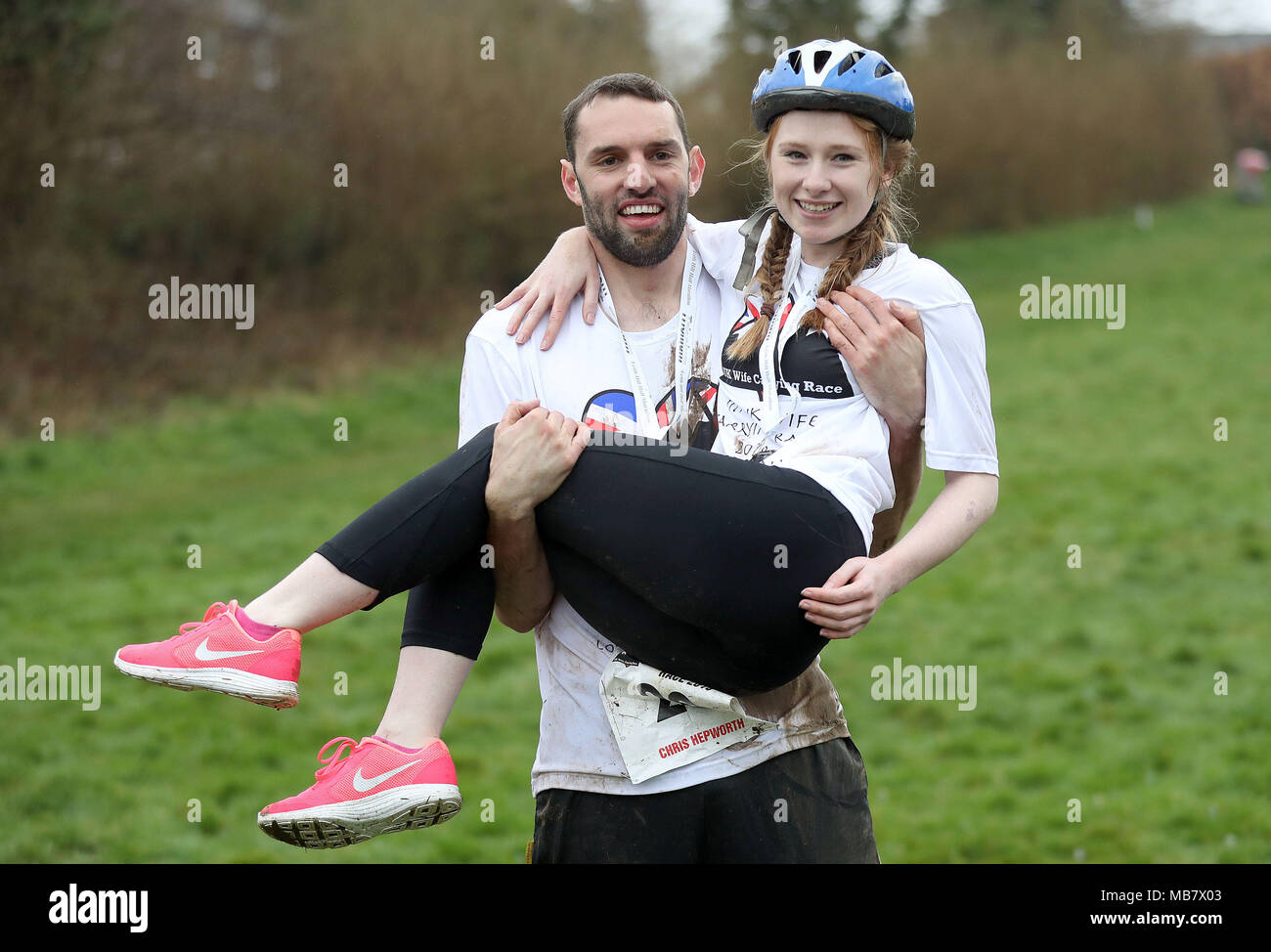Chris Hepworth (left) with Tanisha Prince after winning the annual UK ...