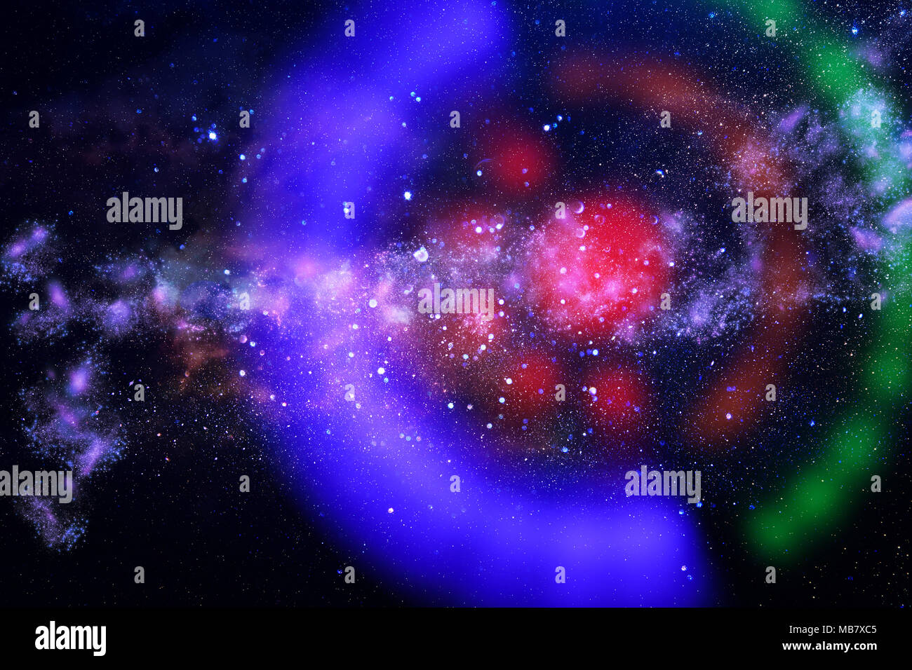 abstract image spaceship ufo in the night sky and astrology concept ...