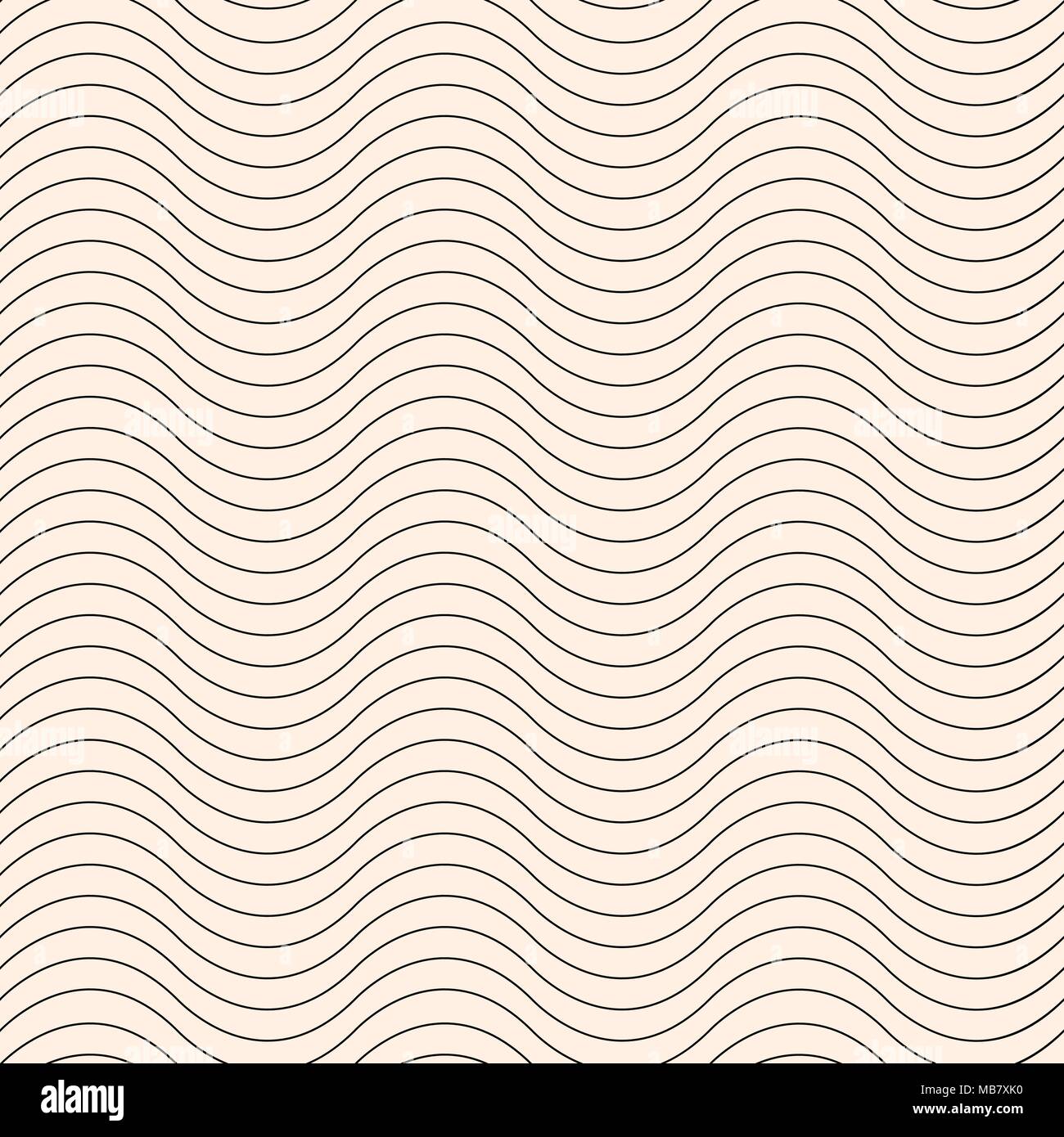 Wavy thin line seamless pattern. Vector illustration Stock Vector Image ...