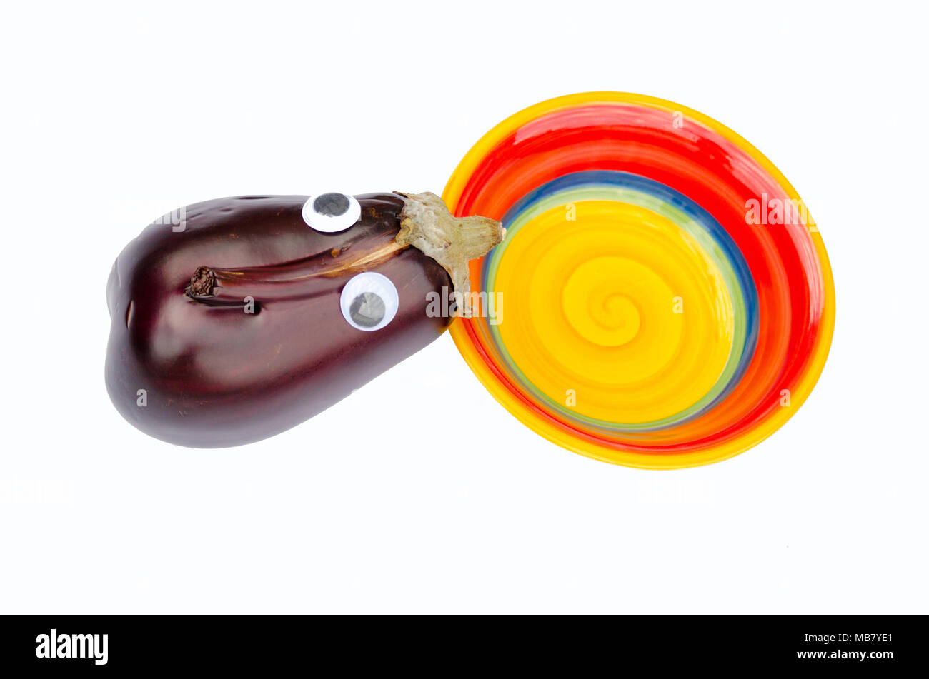 Eggplant with eyes Stock Photo - Alamy