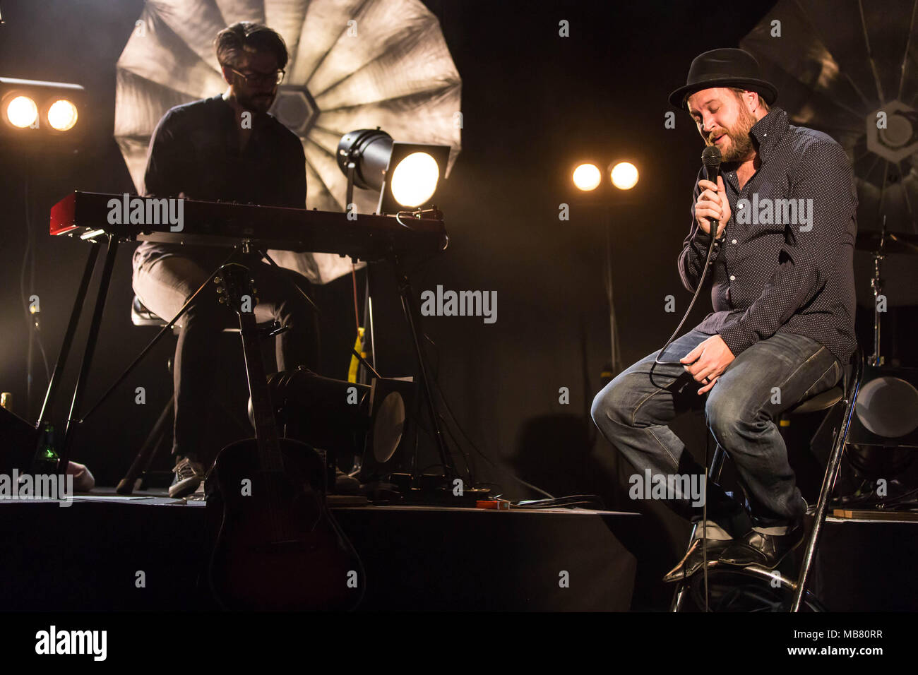 The Swiss singer and songwriter Lukas Linder alias Henrik Belden with ...