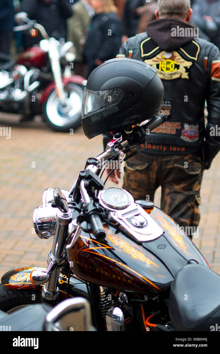 7 April 2018 Abington Street Northampton UK Harley-Davidson Rolls Into ...