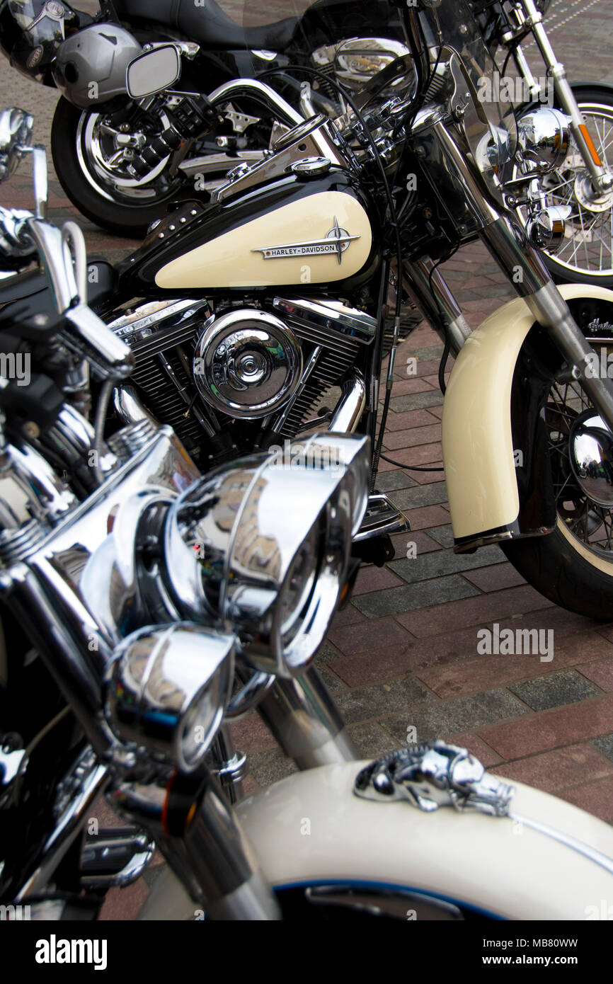 7 April 2018 Abington Street Northampton UK Harley-Davidson Rolls Into ...