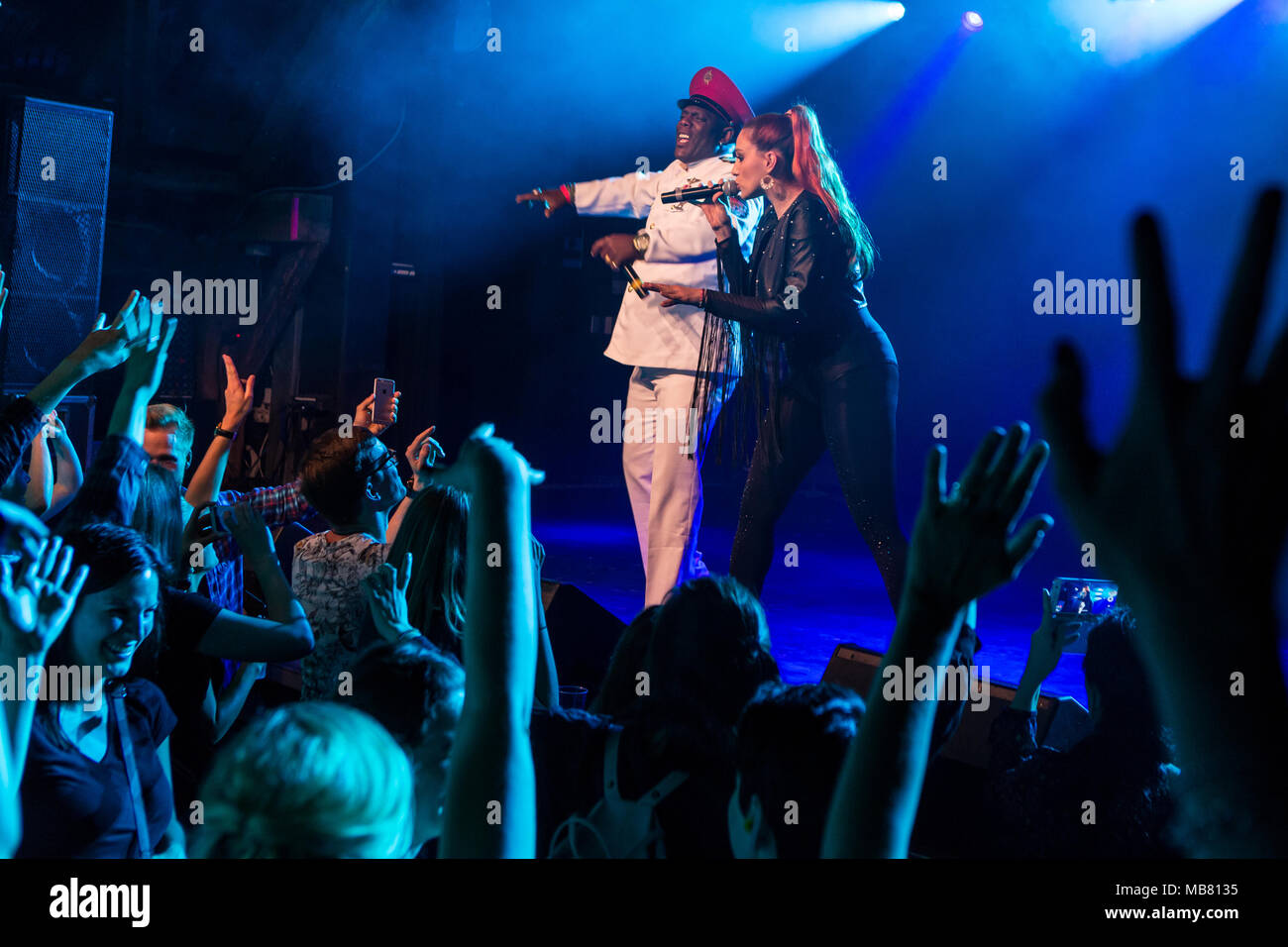 The German Eurodance duo Captain Jack with Bruce Eric Lacy and Michelle ...