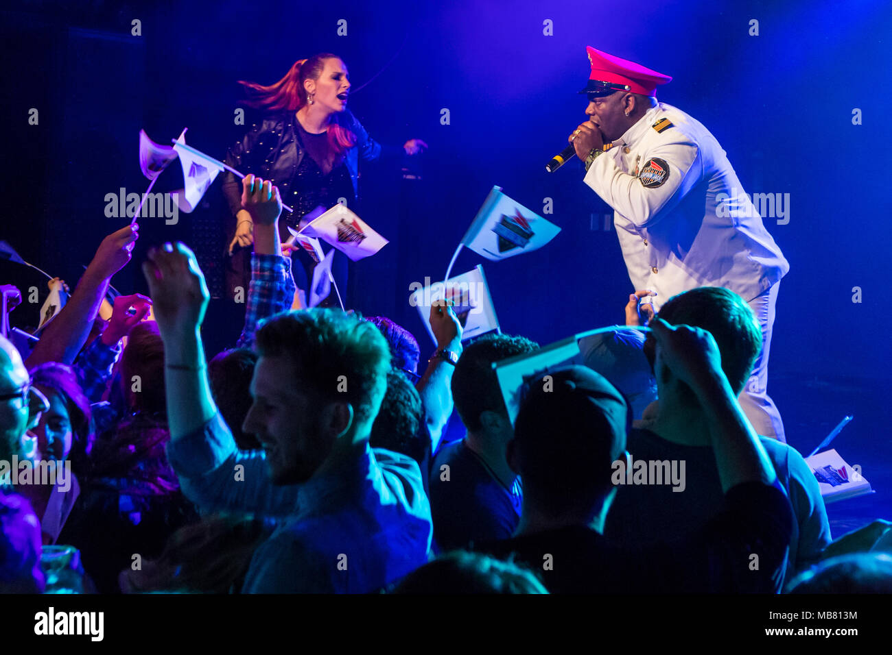 The German Eurodance duo Captain Jack with Bruce Eric Lacy and Michelle ...