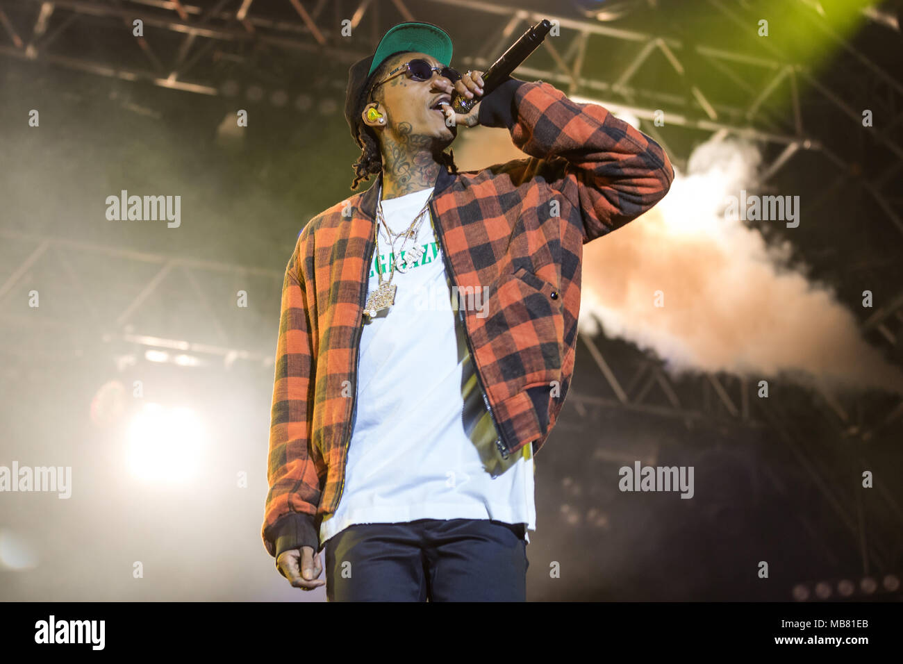 The American rapper Wiz Khalifa live at the 26th Heitere Open Air in ...