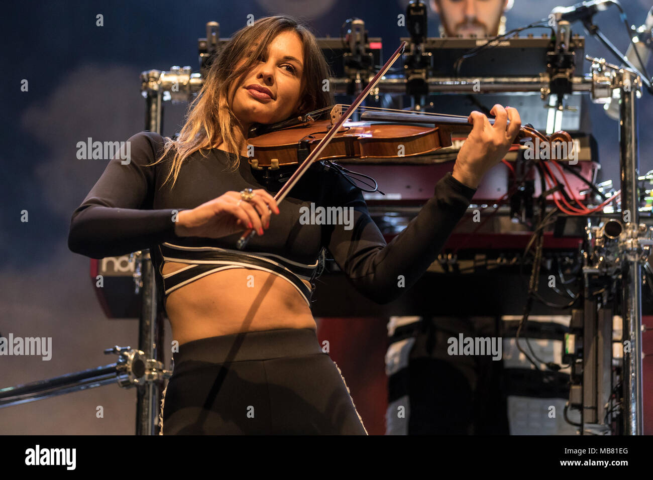 The British electropop band Clean Bandit live at the 26th Heitere Open ...