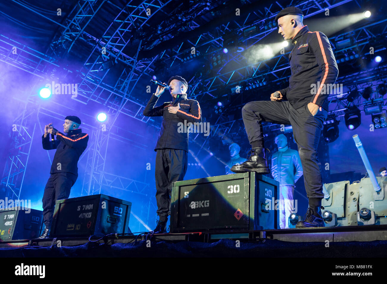 The German hip-hop band K. I. Z. live at the 27th Heitere Open Air in ...