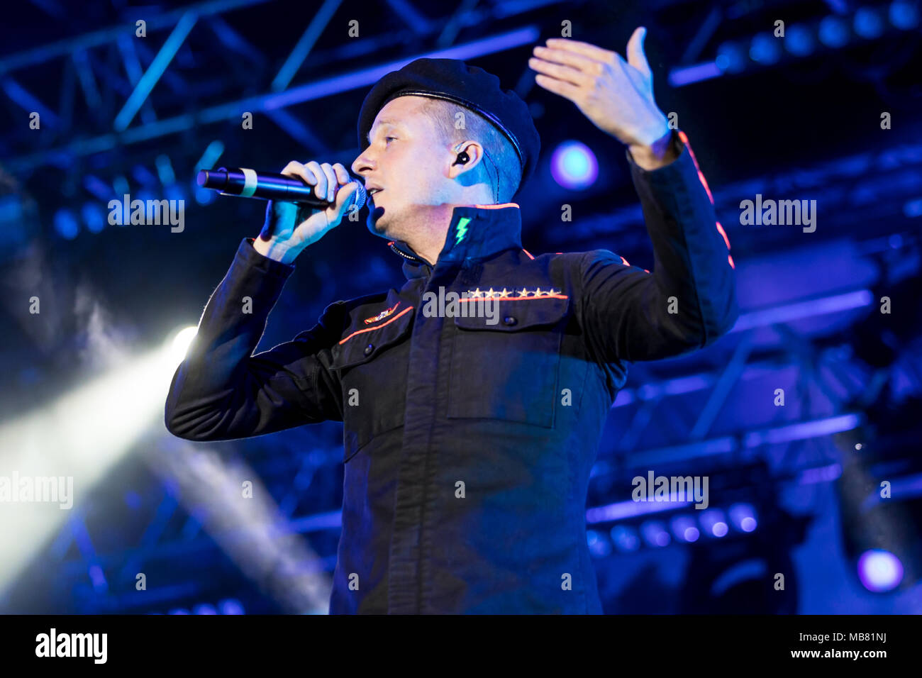 The German hip-hop band K. I. Z. live at the 27th Heitere Open Air in ...