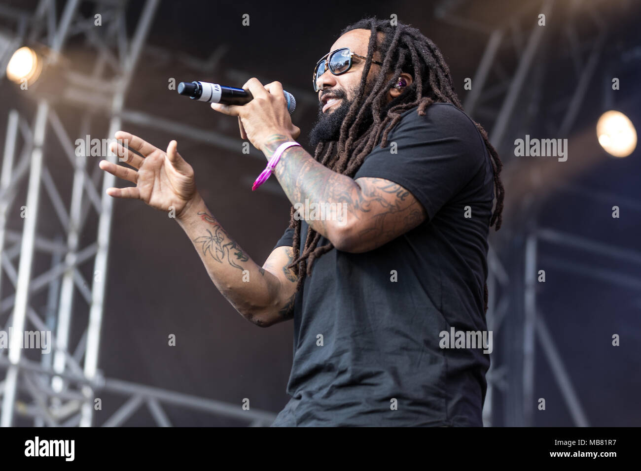 The German reggae musician Gentleman and the Jamaican reggae musician ...