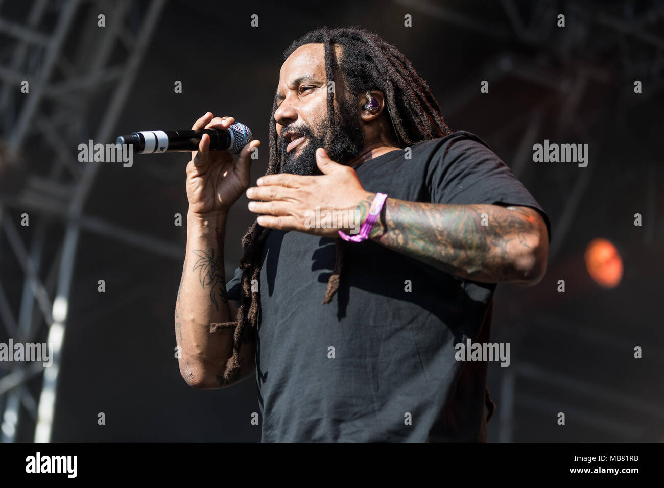 The German reggae musician Gentleman and the Jamaican reggae musician ...