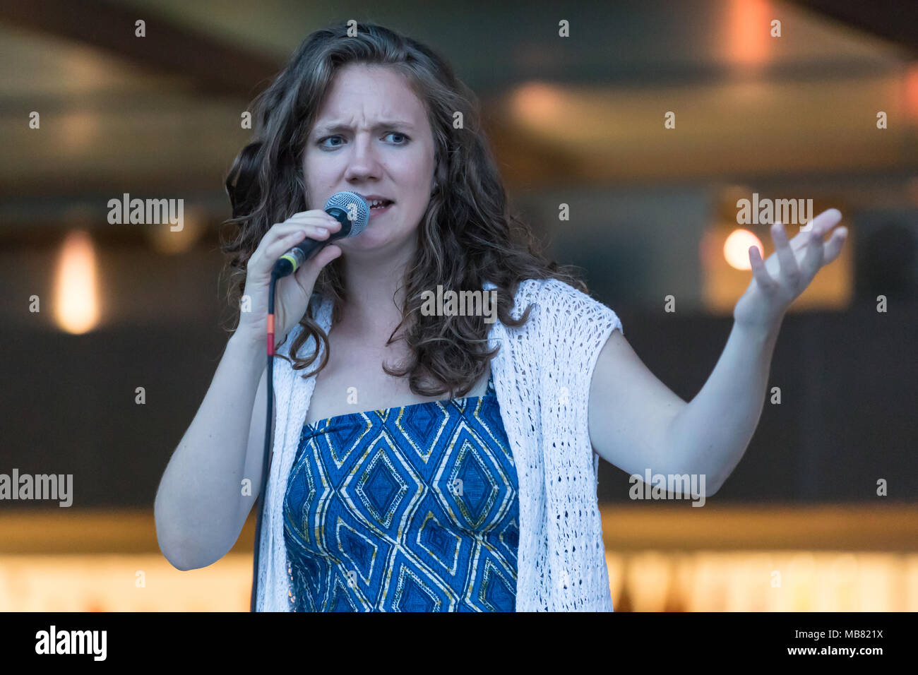 The Swiss musician duo Avender with singer Despina Corazza and the ...