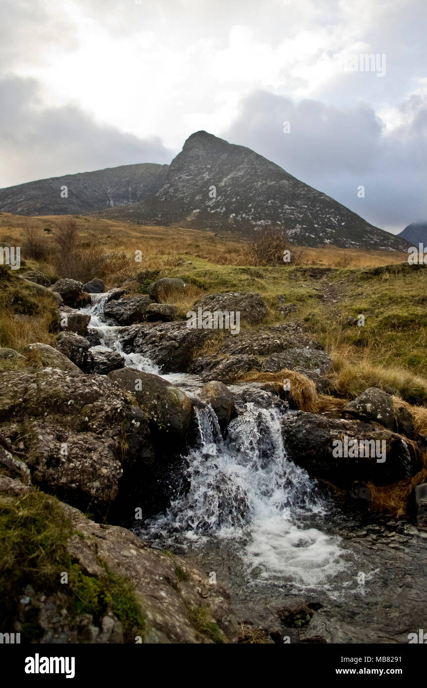 Glen Sannox waterfall Stock Photo - Alamy