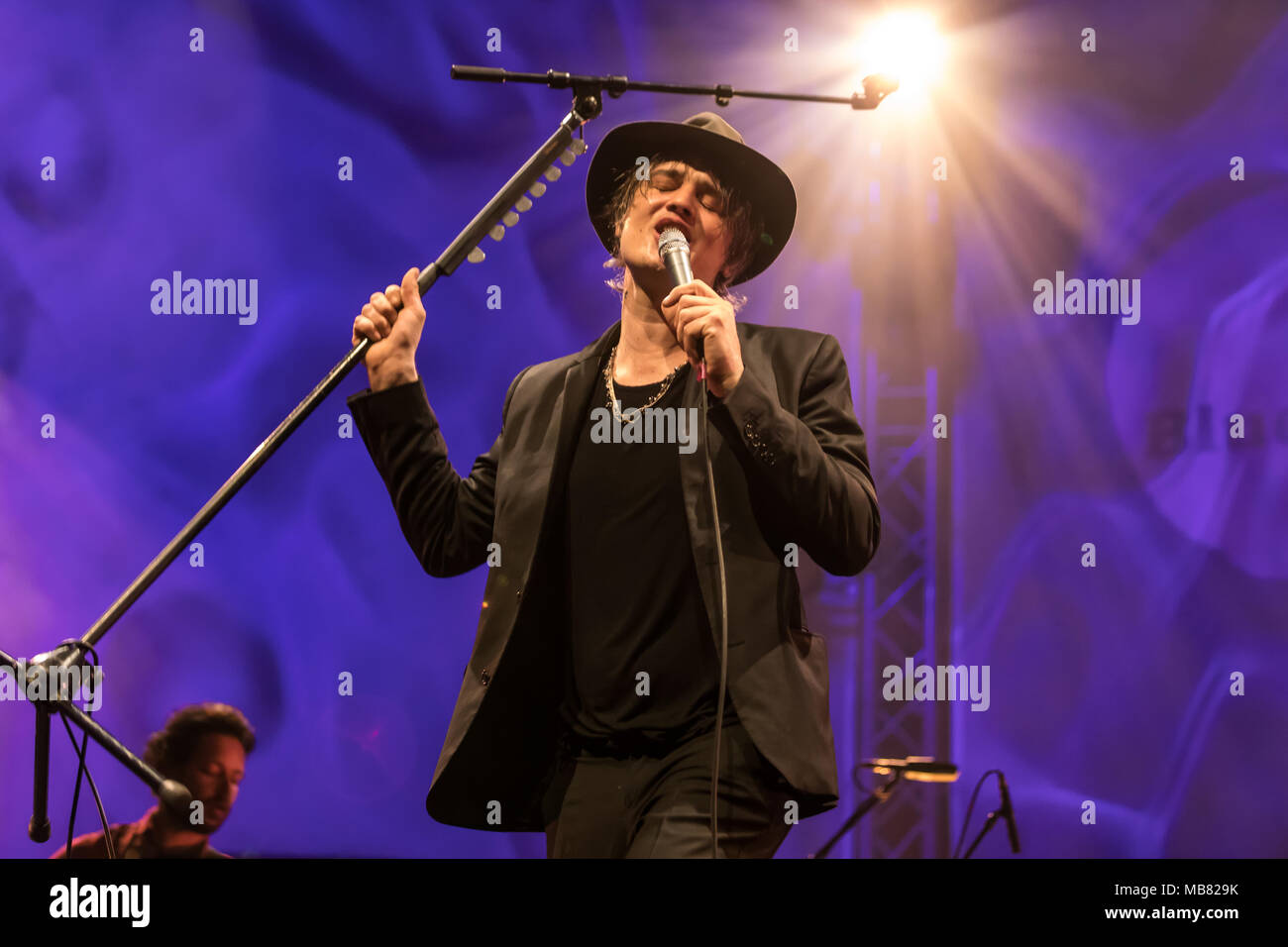 The British rock musician Peter Doherty live at the 25th Blue Balls ...