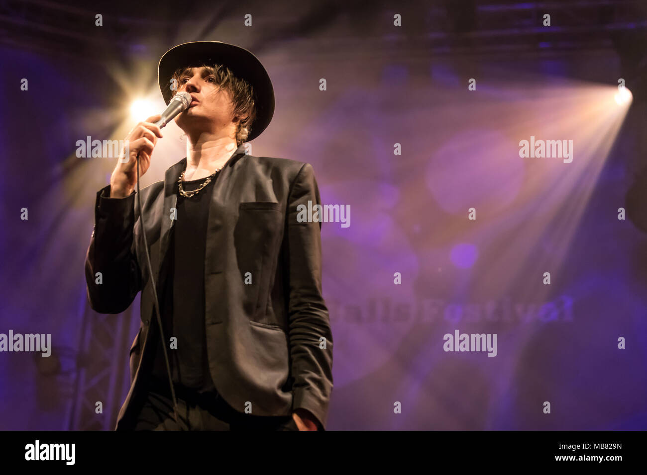 The British rock musician Peter Doherty live at the 25th Blue Balls ...