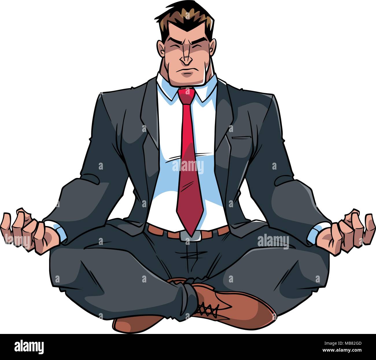 Meditating lotus Stock Vector Images - Alamy