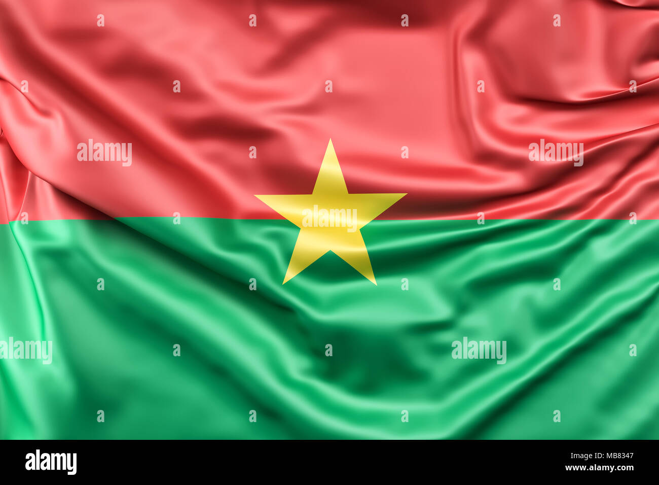 Burkina waving flag 3d hi-res stock photography and images - Alamy