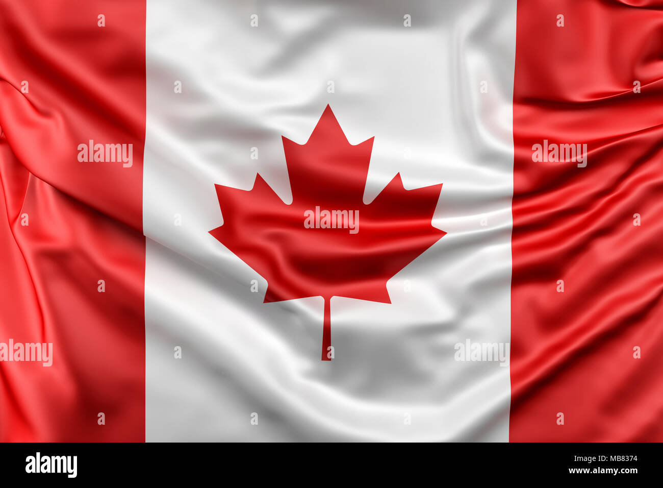 Wavy canadian flag hi-res stock photography and images - Alamy