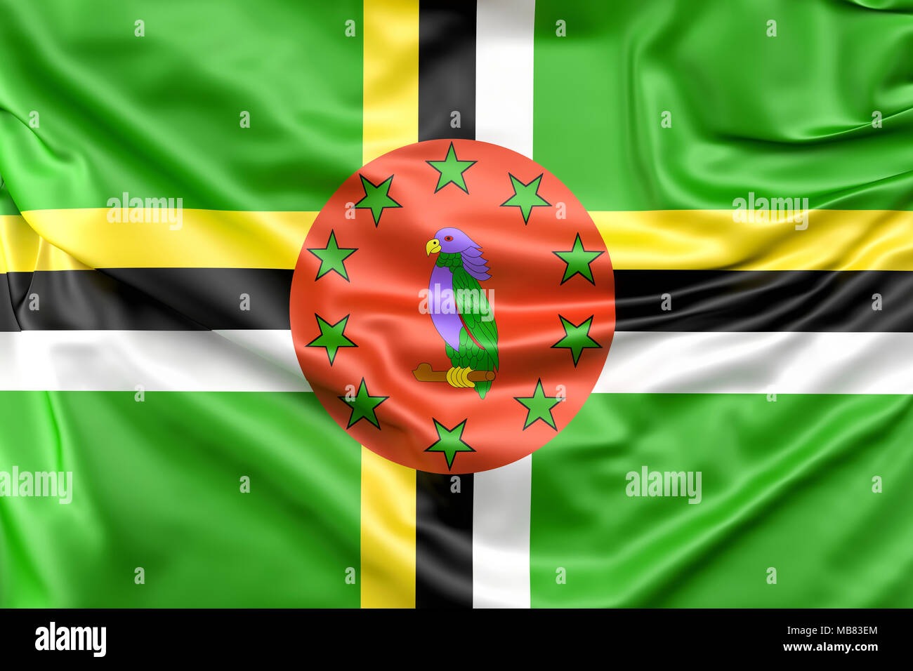 Flag of Dominica Stock Photo - Alamy